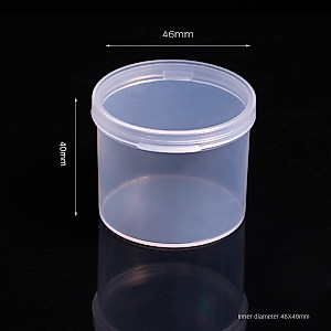 YSJJZRL 10 Pcs Plastic Clear Cylinder Storage Containers Case with Lids for Storage of Small Items, Crafts, Jewelry, Hardware