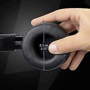 PowerLocus P3 Wireless Bluetooth Headphones Over-Ear, [40h Playtime, Bluetooth 5.0] Foldable Stereo Wireless/Wired Headphone Over Ear with Mic Deep Bass Headset for iOS/Android/Laptop/PC/TV - Black