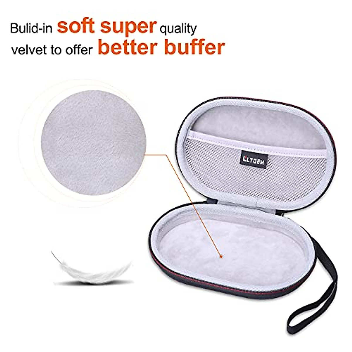 L LTGEM EVA Storage Earphones Case for BeatsX or Beats Flex Wireless Earbuds or Powerbeats2 / Powerbeats3 / Powerbeats High-Performance Wireless Earbuds - Travel Protective Carrying Bag