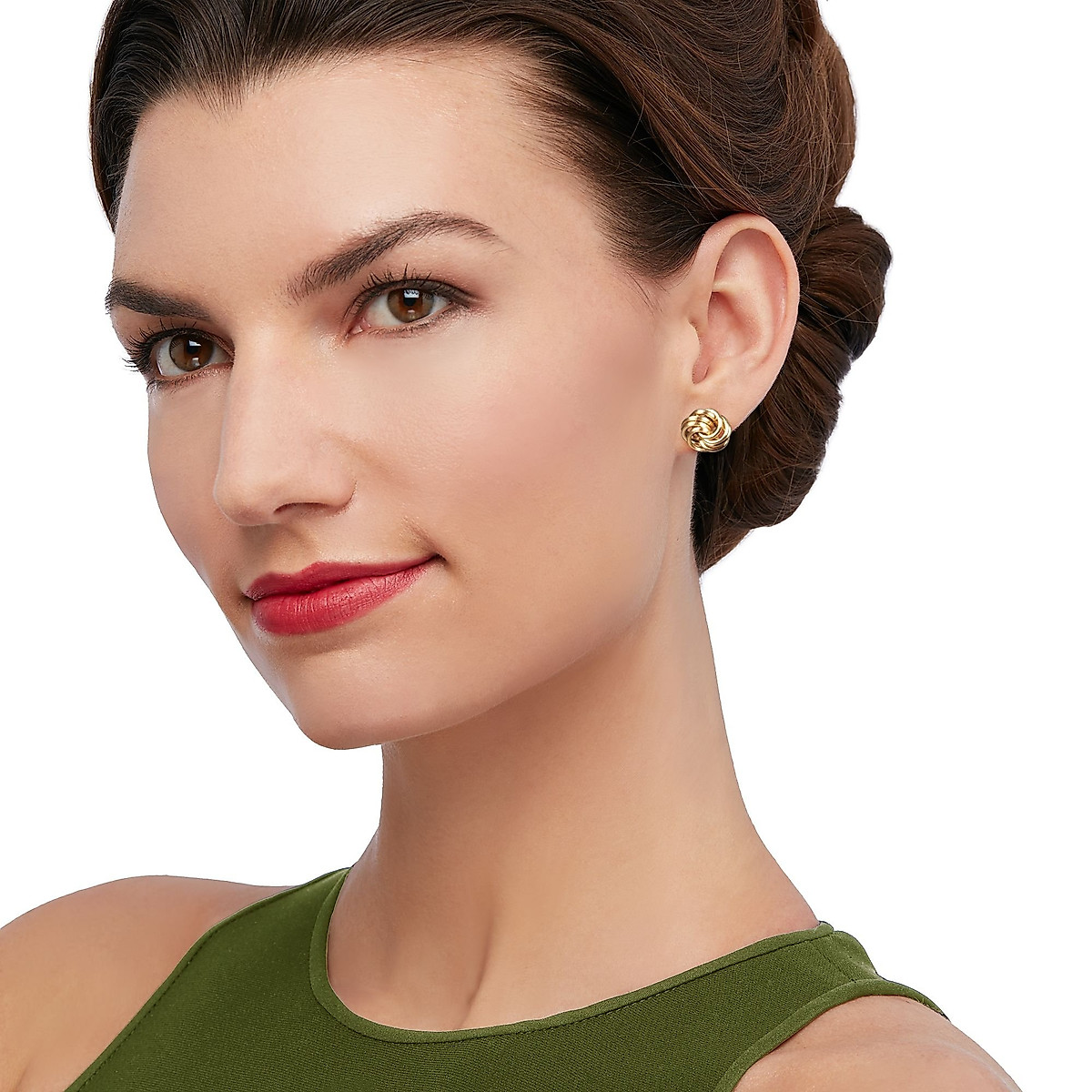 Ross-Simons Italian 14kt Yellow Gold Open Love Knot Earrings