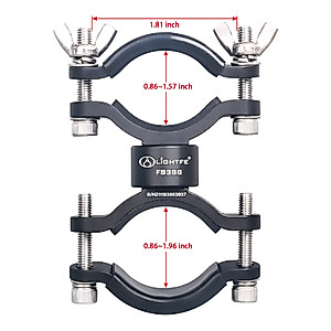 LIGHTFE Aluminum Bike Flashlight Mount for Large Size Bike Lights,U Lock Mount for Bike Lock Holder, 360° Rotation Adjustable Bicycle Flashlight Mount Flashlight…