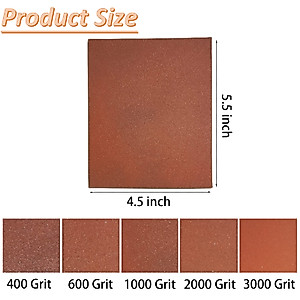 Sackorange 10 PCS 400-3000 Grit Sanding Sponge Set, 4.5 x 5.5 Inch Wet or Dry Hand Sanding Sponges Sheet, Flexible Soft Foam Sand Block for Drywall, Corner Contour, Metal Wood-Working