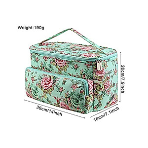 HEXILIN Empty Knitting Yarn Storage Case Carrying Knitting Needles Crochet Hooks Sewing Accessories Bag (Blue, One Size)