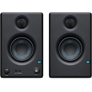 Presonus AudioBox 96 Audio Interface (May Vary Blue or Black) Complete Studio Bundle with Studio One Artist Software Pack w/Eris 3.5 Pair Studio Monitors, Condenser Microphone, 1/4” Instrument Cables