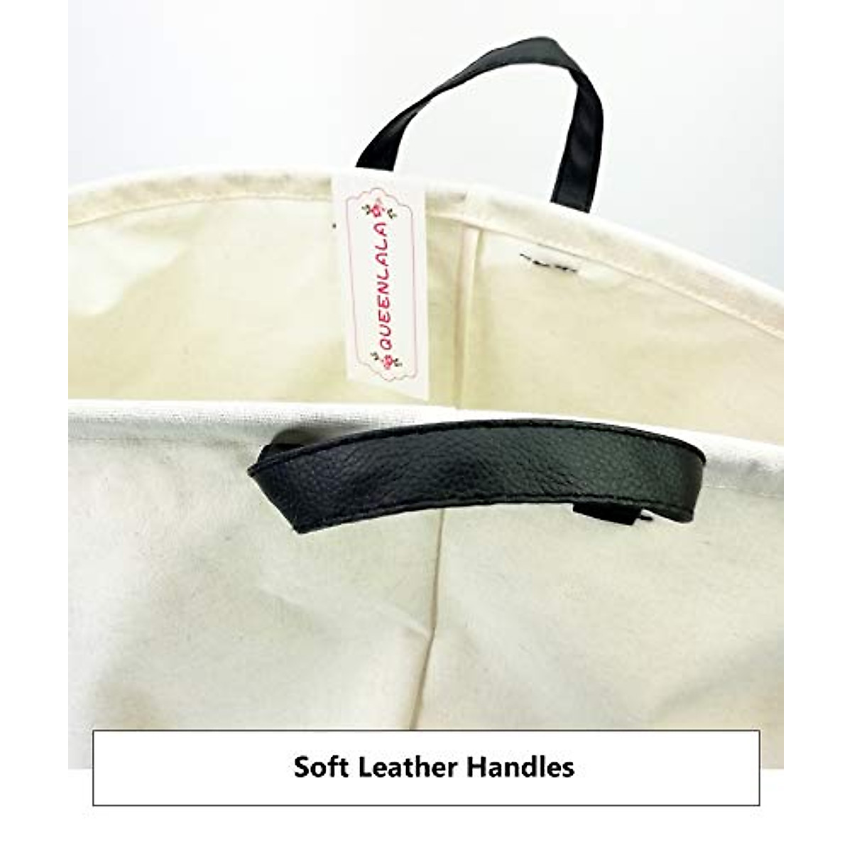 QUEENLALA Large Storage Basket,Laundry Hamper/Bathroom/Home Decor/Collapsible Round Storage Bin,Boys and Girls Hamper/Boxes/Clothing(Toys)