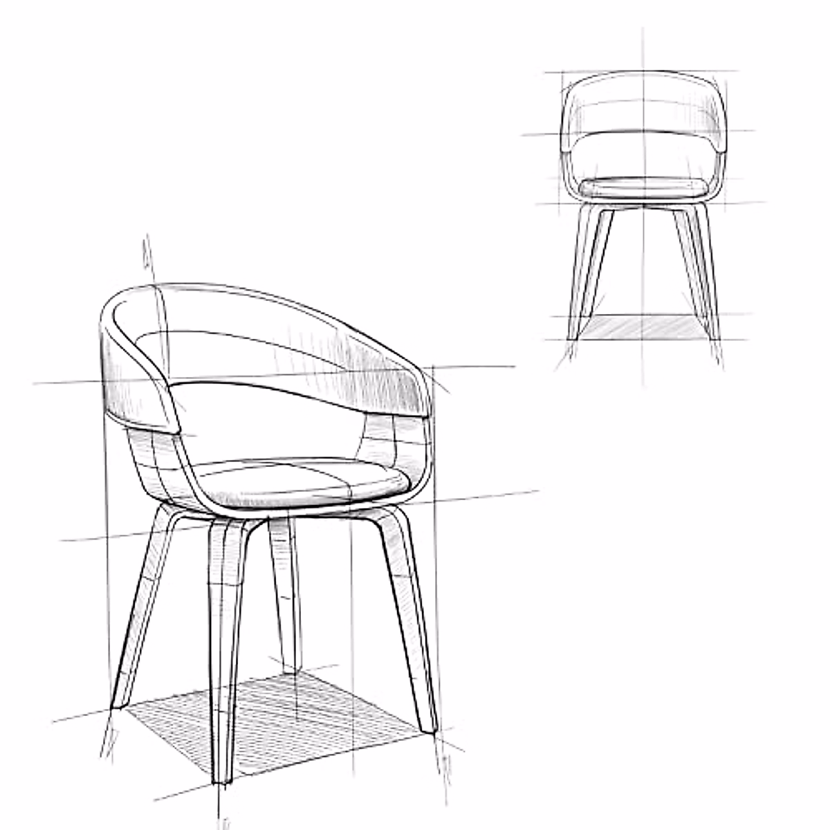 SIMPLIHOME Lowell Bentwood Dining Chair, Blue Linen Look Fabric and SOLID WOOD, Rounded, Upholstered, For the Dining Room,