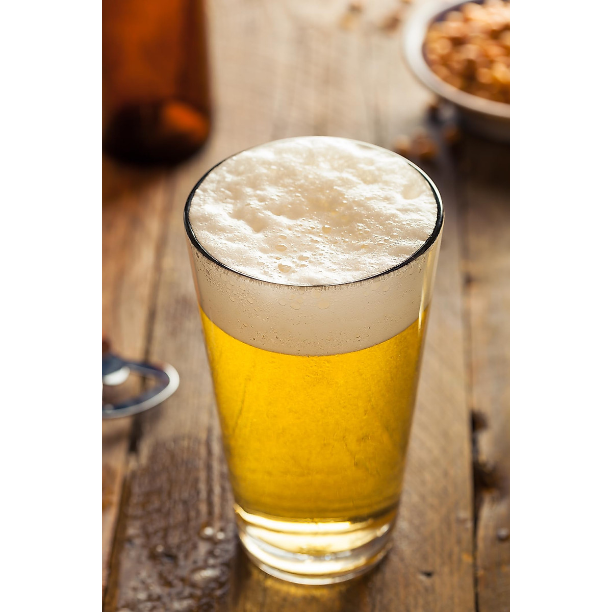 Necessia Heat-Tempered Durable Rim Pint Beer Glasses - 16oz, Set of 6 - Premium Quality, Stylish and Long-Lasting Beverage Glassware, Perfect for Home Bars, Restaurants, and Parties, Classic Design