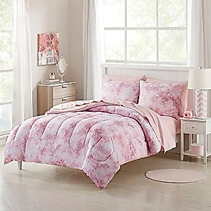 Kids Bedding Set Bed in a Bag for Boys and Girls Toddlers Printed Sheet Set and Comforter , Twin, Waterbury Marble