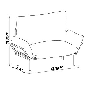 Overstock Foam and Metal Contemporary Loveseat Red