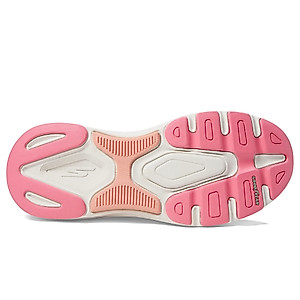 Skechers Women's Max Cushioning Arch Fit Fluidity Hands Free Slip-Ins Sneaker, Gray/Pink, 8.5