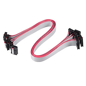uxcell IDC 14 Pins Connector Flat Ribbon Cable Female Connector Length 30cm 2mm Pitch,5pcs