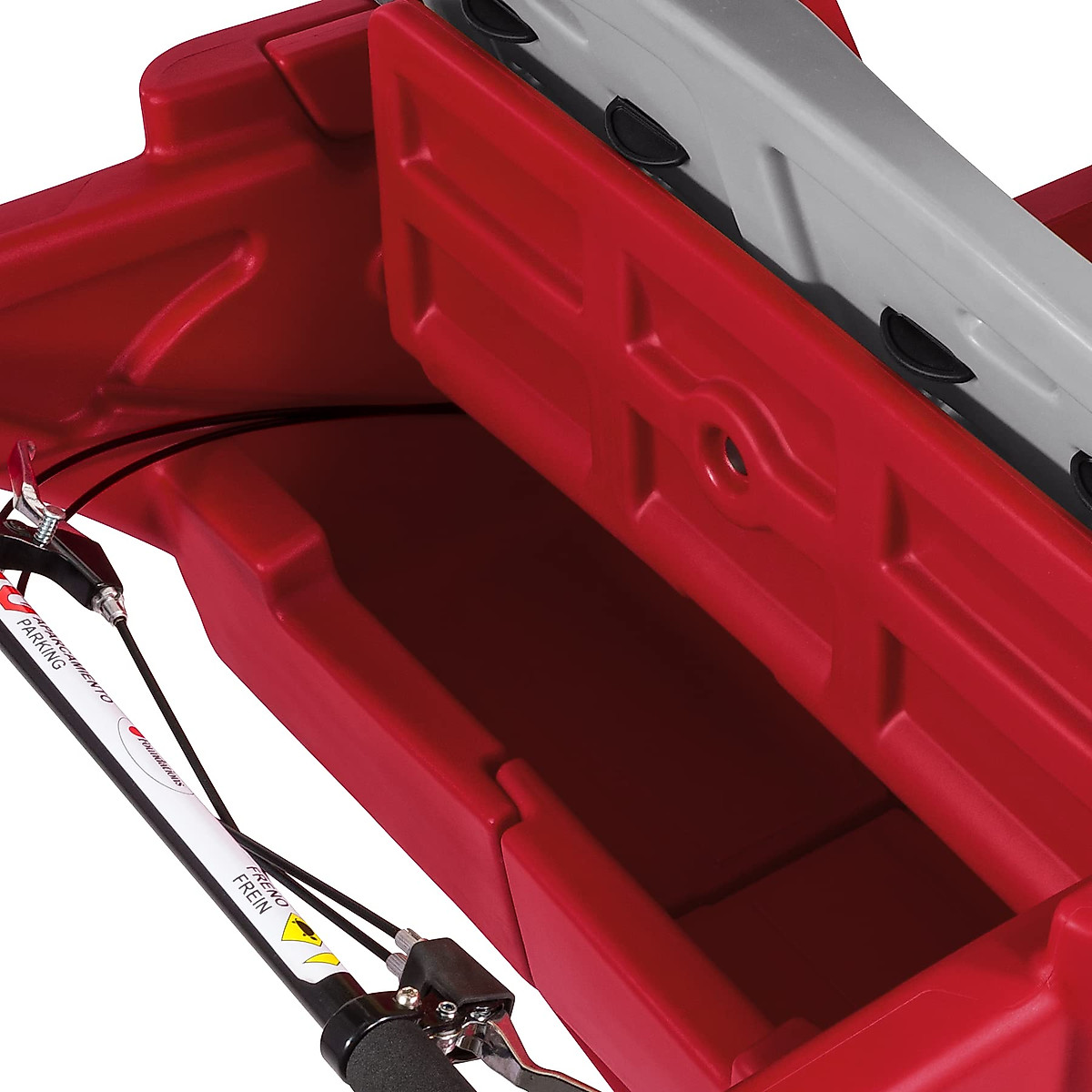 Gaggle by Foundations Parade 6 Seat Buggy Stroller with 5 Point Harness for Added Safety, Multi-Child Buggy Stroller with Soft Stop Brake, Fits Through Standard Doorways, Made in The USA (Red/Gray)