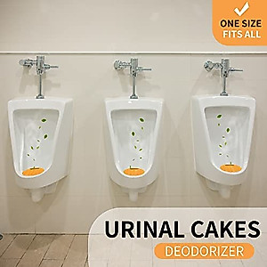 NEW EMBARK Urinal Screen Deodorizer - Urinal Cakes Anti-Splash Urinal Screen for Toilets at Home Office Bar Gyms Restaurants Schools - Toilet Urinal Guard with Lemon and Orange Scents 6.3"x6.3", 10pcs