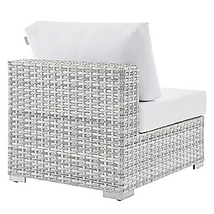 Modway EEI-4298-LGR-WHI Convene Outdoor Patio Chair Armless, Light Gray White