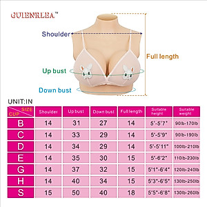 GUIENRLEA Fake boobs False breasts Breast plates Silicone breasts B-S cup For Cosplay Drag Queen Crossdressers