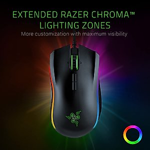 Razer Mamba Elite Gaming Mouse with 16.000 DPI 5G Optical Sensor, 9 Programmable Buttons, Ergonomic Form Factor, Powered Chroma