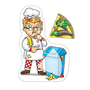 ORCHARD TOYS Moose Games, Pizza! Game. Match Colors and Shapes to Make a Perfect Pizza. for Ages 3-7 and 2-4 Players