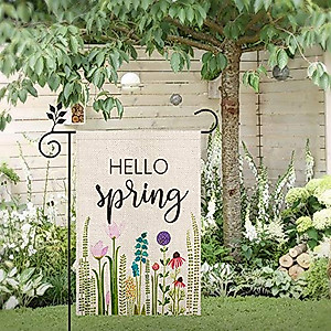 CROWNED BEAUTY Spring Floral Garden Flag 12×18 Inch Small Vertical Double Sided Outside Seasonal Yard Flag CF094-12