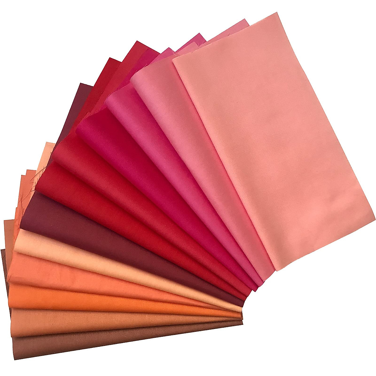 Misscrafts 50pcs Top Cotton Craft Fabric Bundle Squares Fat Quarters Quilting Fabric Pure Colour for Sewing Crafting Patchwork DIY Scrapbooking (20x20cm)