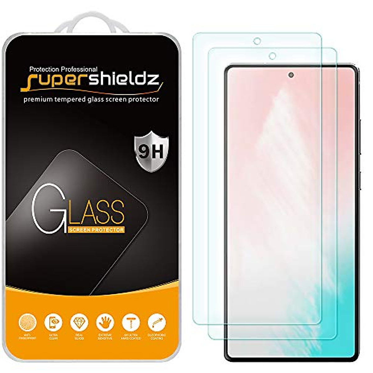 (2 Pack) Supershieldz Designed for Samsung Galaxy S20 FE 5G / Galaxy S20 FE 5G UW Tempered Glass Screen Protector, Anti Scratch, Bubble Free