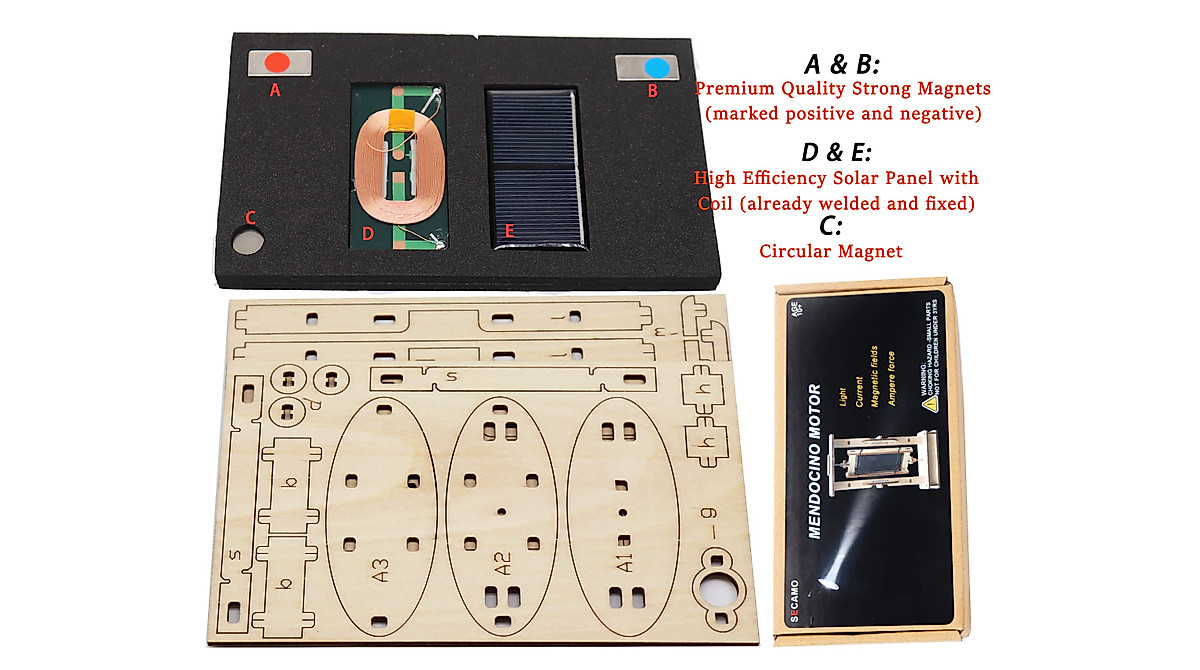 STEM Magnets Experiment Kit - Solar Panel Motor Toy