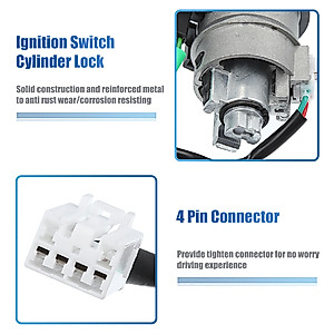 uxcell No.819203KA10 Car Ignition Switch Lock Cylinder with 2 Keys for Hyundai Sonata 2.4L L4 3.3L V6 2005-2007 Ignitigon Starter Switch Steering Lock Cylinder Set
