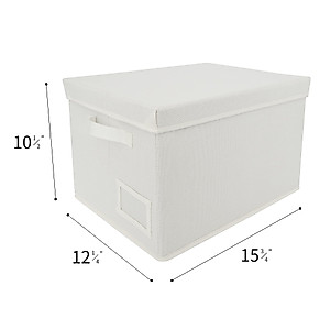 GRANNY SAYS Bundle of 3-Pack Lidded Closet Storage Bins & 3-Pack Rectangle Storage Bins with Lids