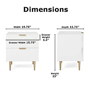 Amazon Brand – Rivet Kingston Modern Dresser 19.69"W, White