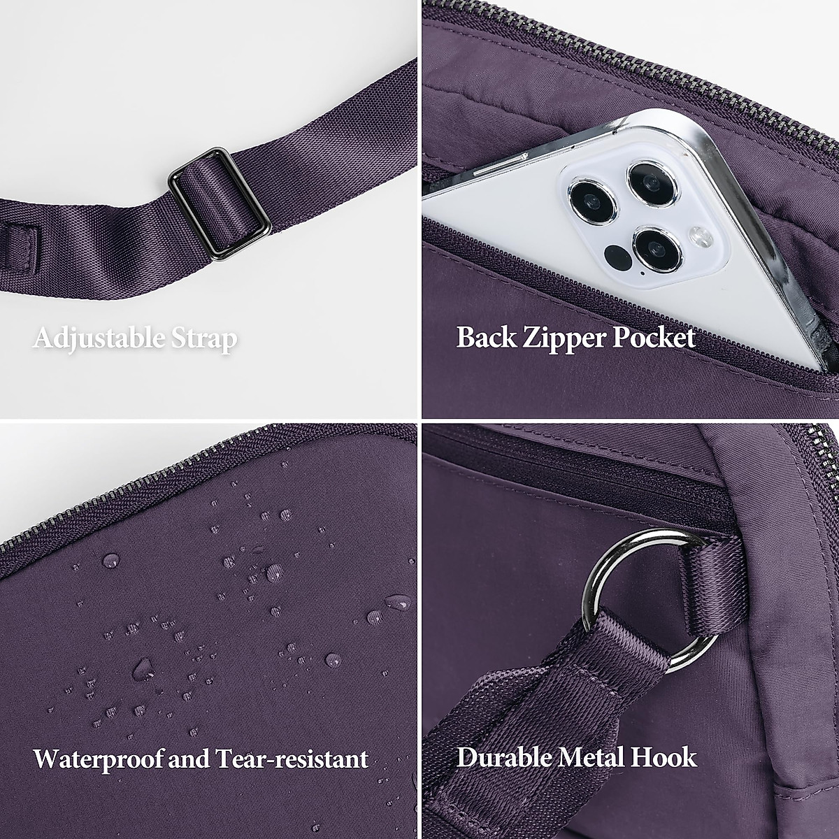 ODODOS Crossbody Bag with Adjustable Strap Small Shoulder Pouch for Workout Running Traveling Hiking, Navy Cosmos