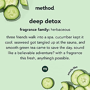Method Body Wash, Daily Zen, Paraben and Phthalate Free, 18 oz (Pack of 1), Detoxifying