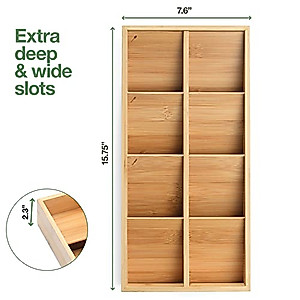 Spirack Silverware Organizer-Utensil Organizer for Kitchen Drawers, silverware tray for drawer for Flatware & Utensil Storage with Anti-Slip Pads and Deep Compartments - Cutlery Organizer