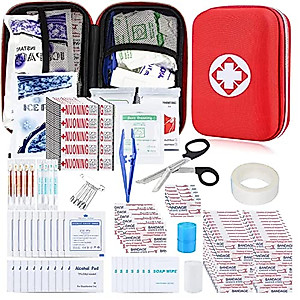 275PCS Personal First Aid Kit for Car Emergency Supplies Mini Compact Bag for Backpack, Basic Camping Essentials Survival Kit for Hiking Travel AMORNING