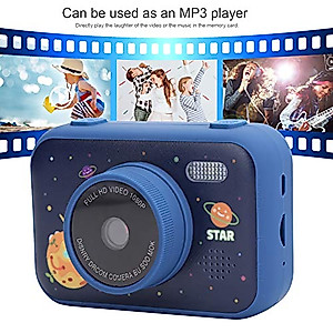 Digital Kids Camera, 3.5 inch HD 1080P 1000mah, Eye Protection Screen, Children MP3 Player Photography Toy, Christmas Birthday Gifts for Boys Girls Age 3 12(blue)