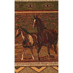 American Furniture Classics Model 8505-40 Wild Horses Sleeper Sofa Sofabed, Queen, Brown