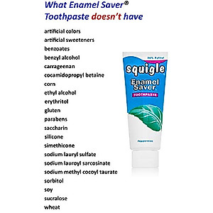 Squigle Enamel Saver Toothpaste (Canker Sore Prevention & Treatment) Prevents Cavities, Perioral Dermatitis, Bad Breath, Chapped Lips - 2 Pack