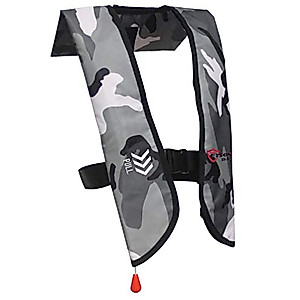 Eyson Inflatable Life Jacket Life Vest Basic Automatic/Manual (639 White Camouflage Auto)