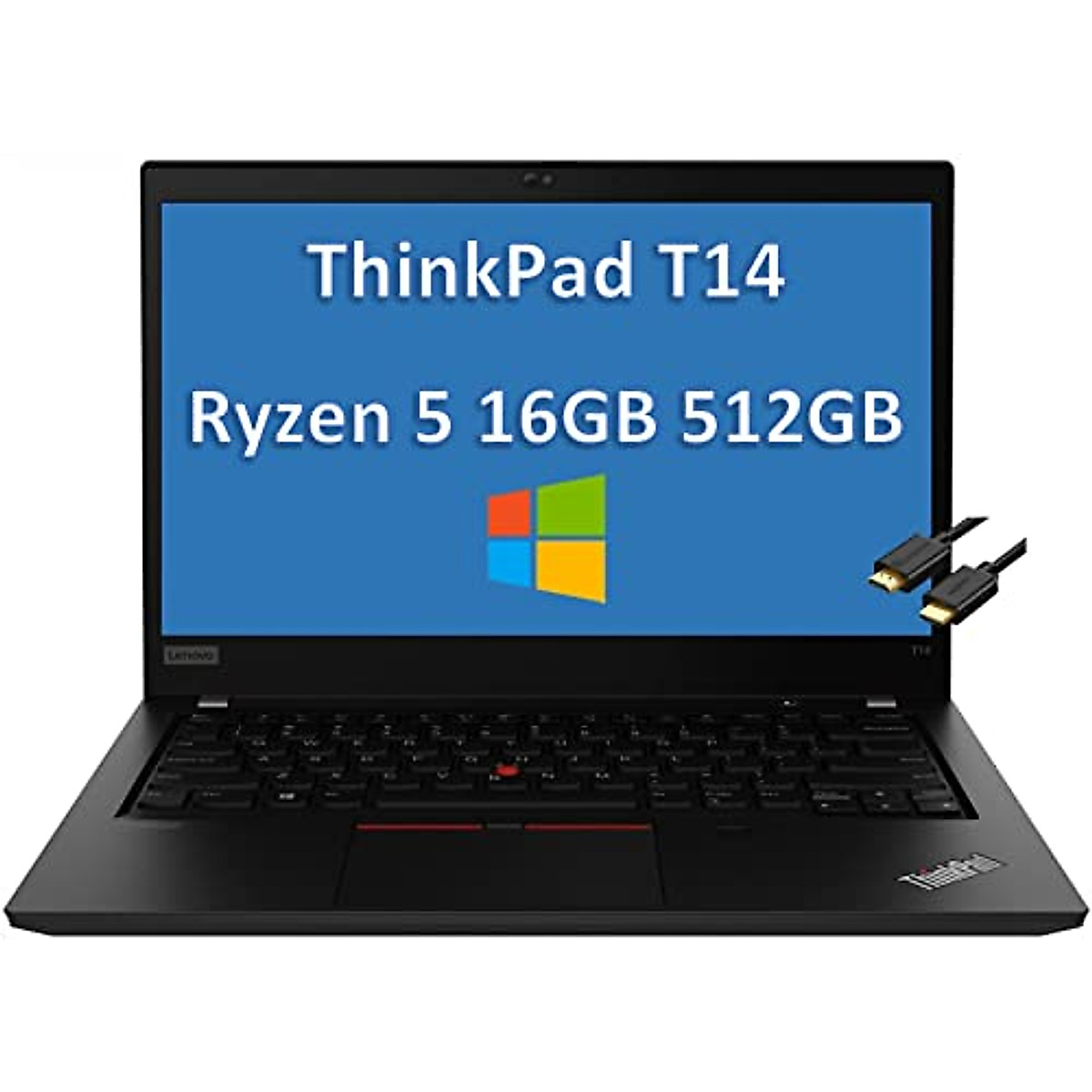 Lenovo Latest ThinkPad T14 14" FHD IPS AMD 6-Core Ryzen 5 Pro 4650U(Beat i7-1165G7), 16GB RAM, 512GB PCIe SSD, Business Laptop, Windows 10 Pro/Windows 11 Pro, IST Cable