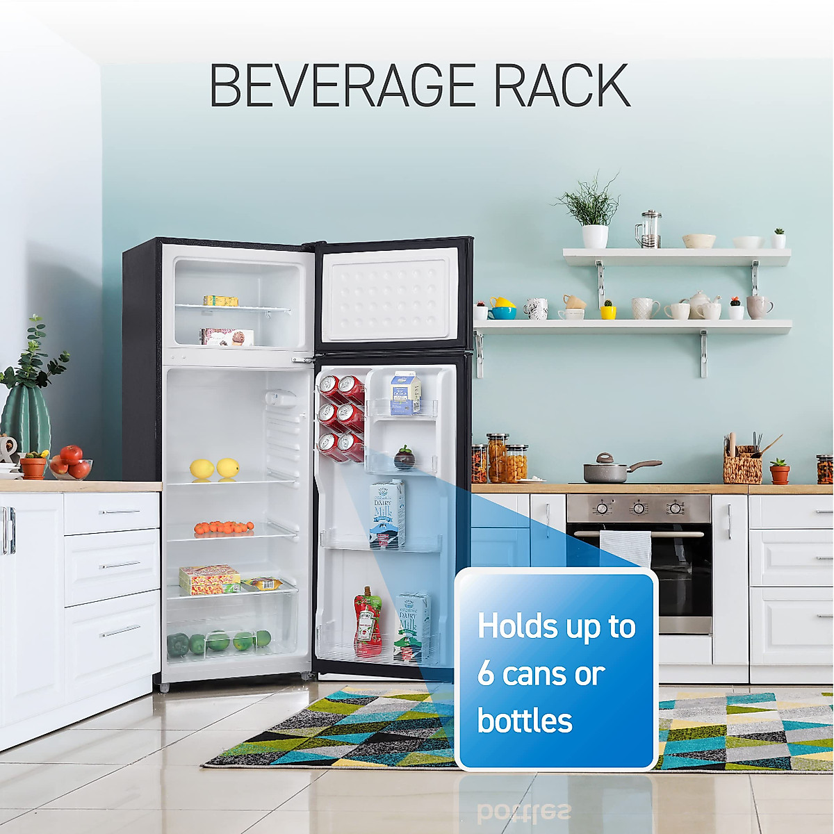 Commercial Cool CCR77LBB 7.7 Cu. Ft Freezer Refrigerator, Black