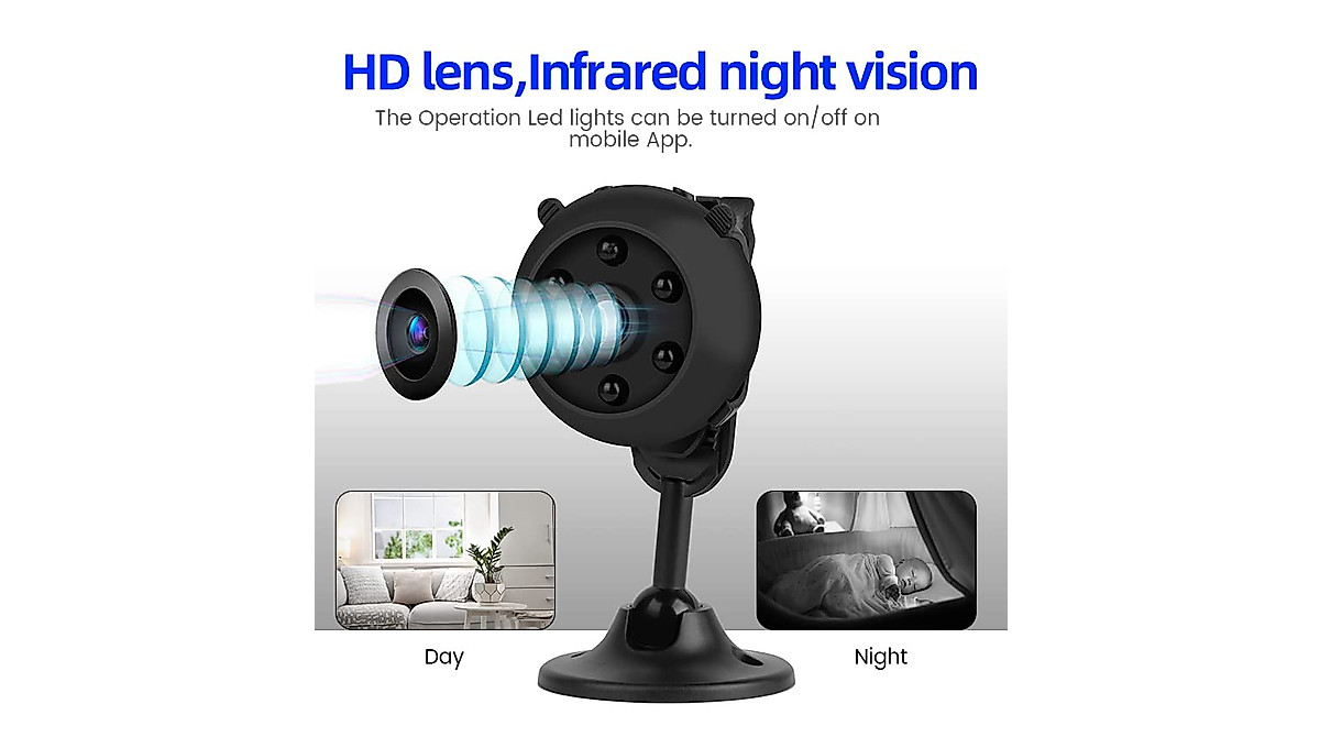 Mini WiFi Hidden Spy Camera 1080p - Night Vision Security