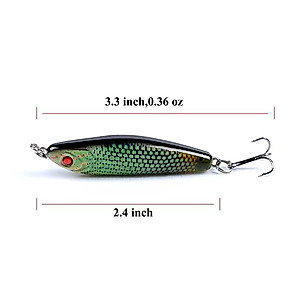 7 Pcs Topwater Fishing and Floating Hard Lures Lures or Pencil Popper Lures , as Floating Pencil Popper Lures Or Fishing Plugs for Salmon Redfish Trout Bass Walleye-31