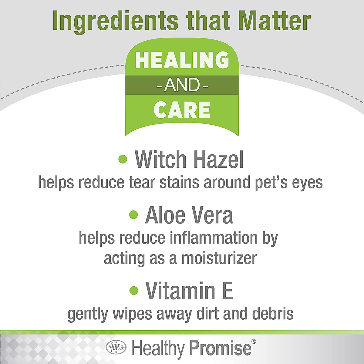 Four Paws Healthy Promise Pet Eye Wipes 35 Count