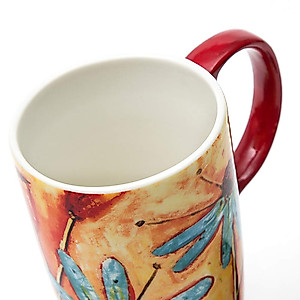 Topadorn 17 oz Tall Ceramic Travel Mug Coffee Cup with Sealed Lid,set of 2