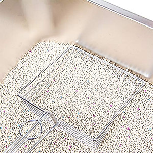 Dimaka Stainless Steel Litter Box for Cat and Kitten, 6 inch Side Height, Non Stick Smooth Surface Metal Pan, Easy to Clean, Non Odor and Rust Proof, Safe and Hard (17.5" X 14")