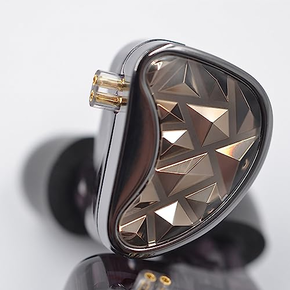 KZ AS24 24 Units Balanced Armature in Ear Monitor HiFi Earbuds deep bass Wired Earbuds with Microphone Detachable 2pin 0.75 Cable for Musicians Audiophile (Tunable No Mic (Black))