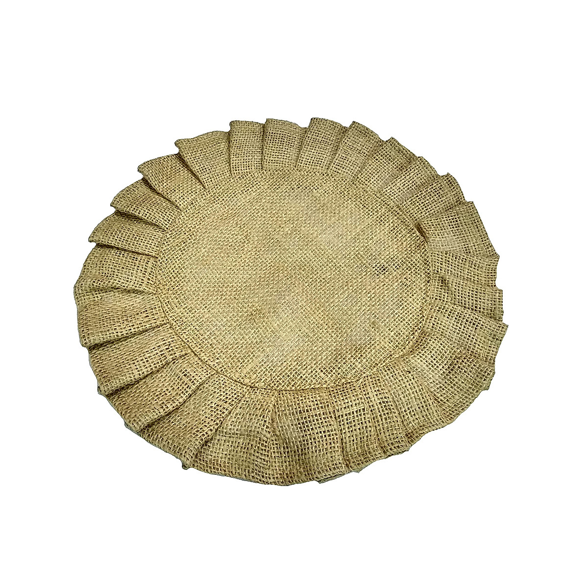 FIKIMOS Handmade Jute Firll Placemats Eco-Frindly Round Woven for Dining Table Wicker Placemats Size - 12" (1-Piece)