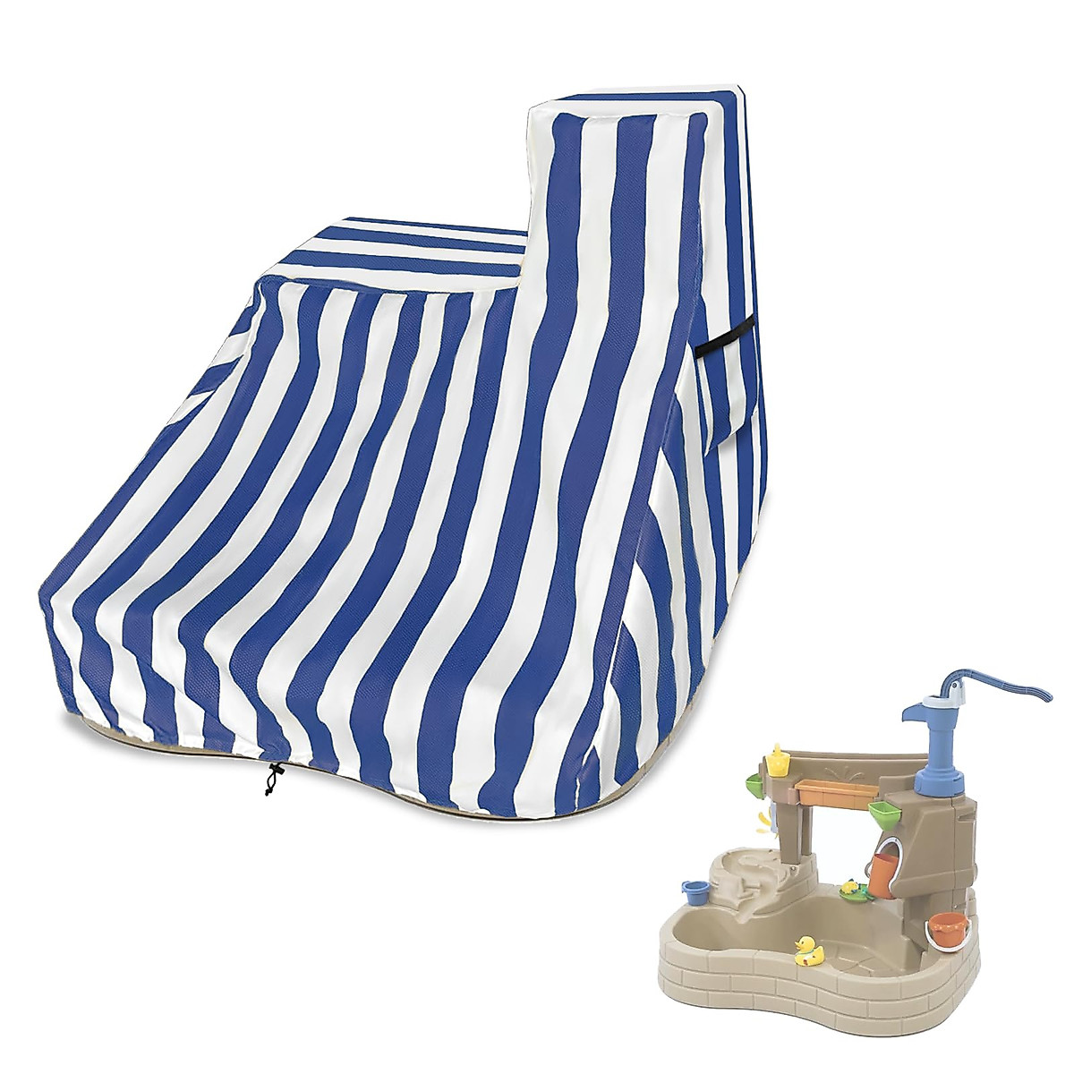 Sobana Kids Water Table Cover for Step 2 Pump & Splash Discovery Pond Water Table,Waterproof Dust Proof Anti-UV Outdoor Kids Water Sensory Table Pool Cover(Cover only,Blue)