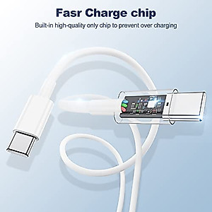 20W iPad Fast Charger USB C for iPad Pro 12.9,11 inch 2021/2020/2018, New iPad Air 5th/4th 10.9 inch 2022/2020, Apple-iPad Mini 6 Gen 2021, PD Wall Charging Block with 6Ft USB C to C Charging Cable