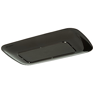 Carlisle FoodService Products Epicure Plastic Rectangle Tray, 13.875" x 7.75", Dark Woodgrain
