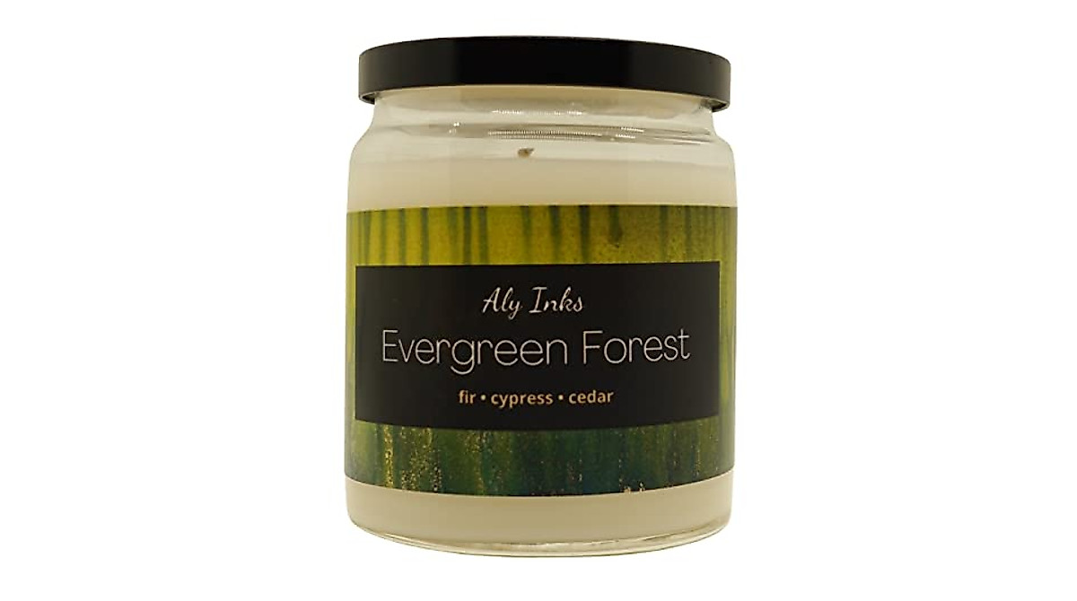 Evergreen Forest Scented Candle – 100% Soy Wax, 9.5oz