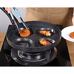 MyLifeUNIT Aluminum 4-Cup Egg Frying Pan, Non Stick Egg Cooker Pan